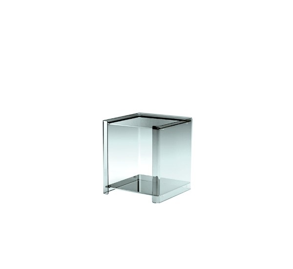 Fiam Milo 2 ripiani Trasparente bedside table online sale on Mobilcasa Pisa